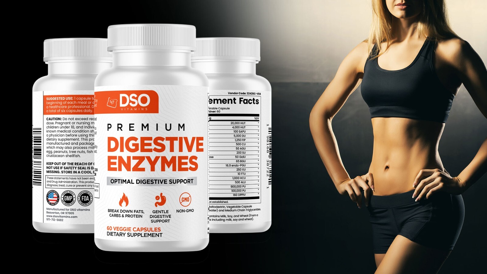 DSO Vitamins Premium Digestive Enzymes 60 capsules NEW | eBay