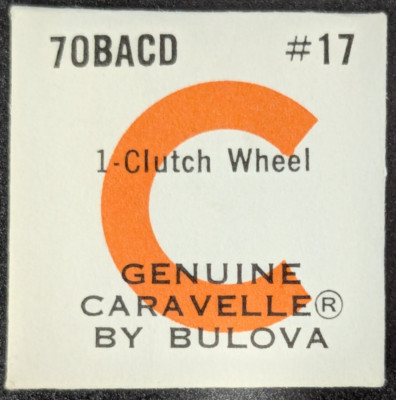 NOS NEW Genuine Bulova Caravelle Cal. 7OBACD Clutch Wheel Vintage Watch ...