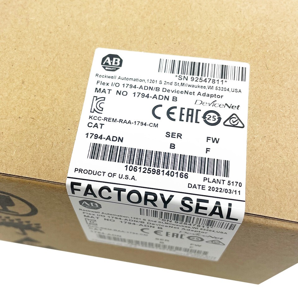 New Factory Sealed Allen-Bradley 1794-ADN Flex DeviceNet Adapter AB ...