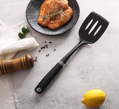 NON STICK TURNER COMFY HANDLE SPATULA FISH SLICE KITCHEN NYLON COOKING ...