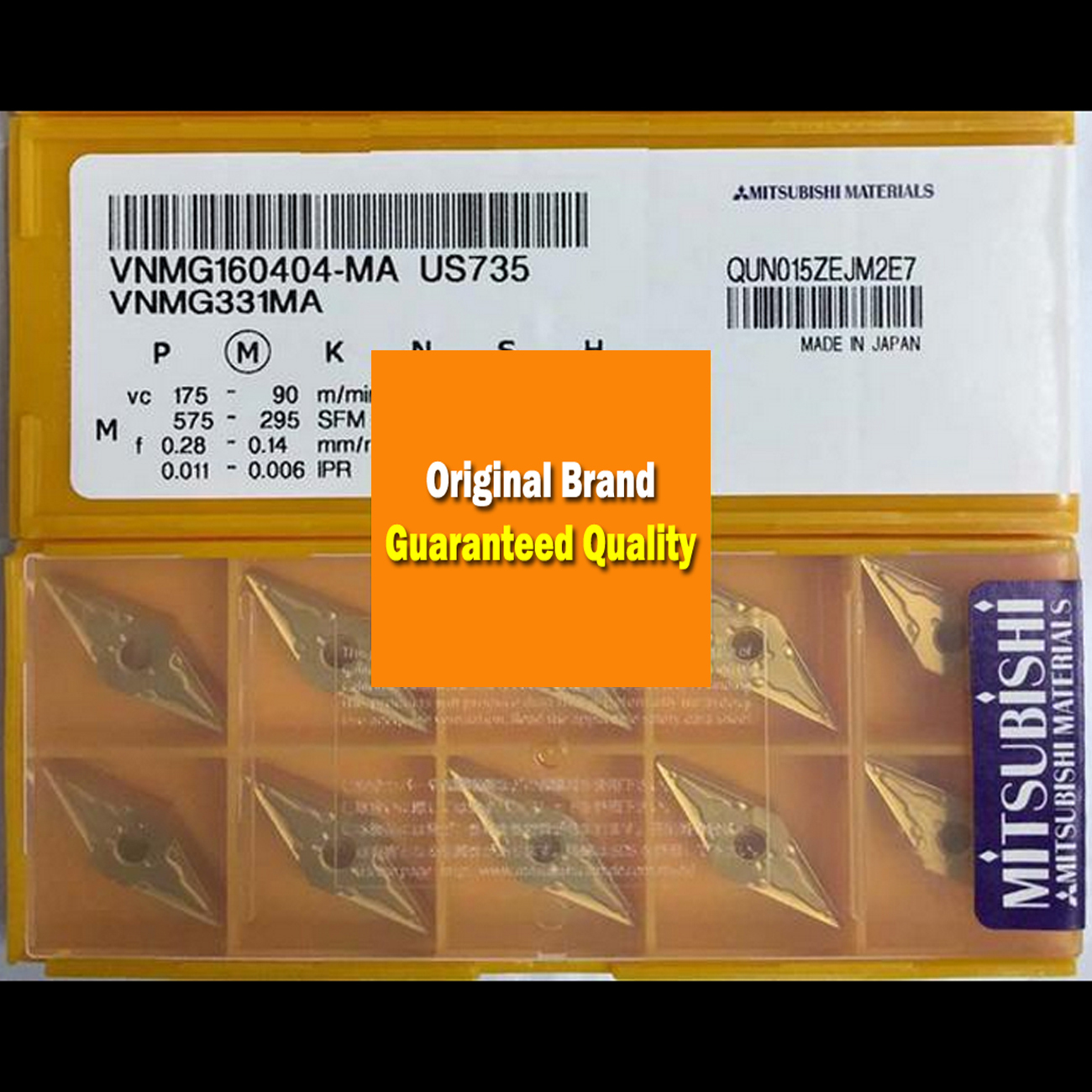 10PCS / BOX Original MITSUBISHI VNMG160404-MA US735 VNMG331MA Carbide ...
