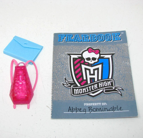 Monster High Abbey Bominable *Picture Day* REPLACEMENT Backpack, Folder ...