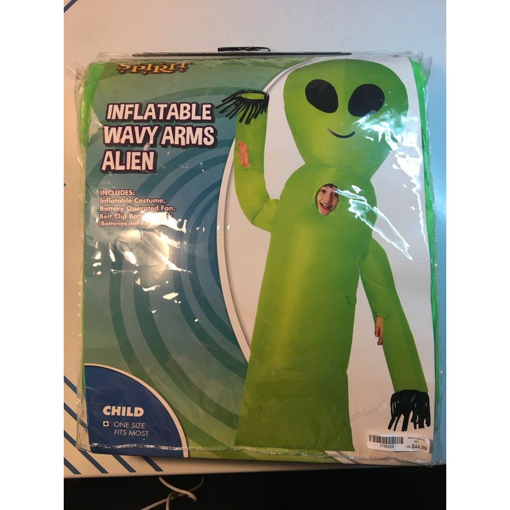 Spirit Inflatable Wavy Arms Alien Green Halloween Cos… - Gem