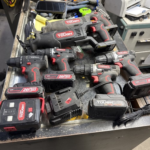 Huge Lot Hyper Tough 20v tools Recip Saws Drills Batteries Inverter ...