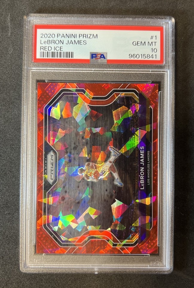 2020 Panini Prizm Lebron James Red Ice PSA 10 #1 | eBay