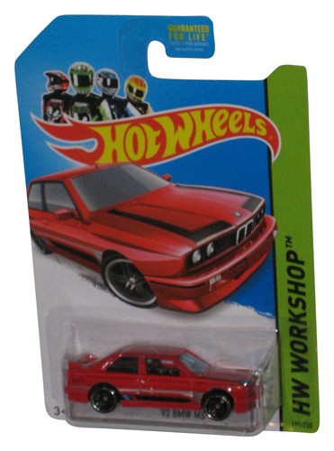 Hot Wheels HW Workshop (2013) Red '92 BMW M3 Die-Cast Toy Car 195/250 ...