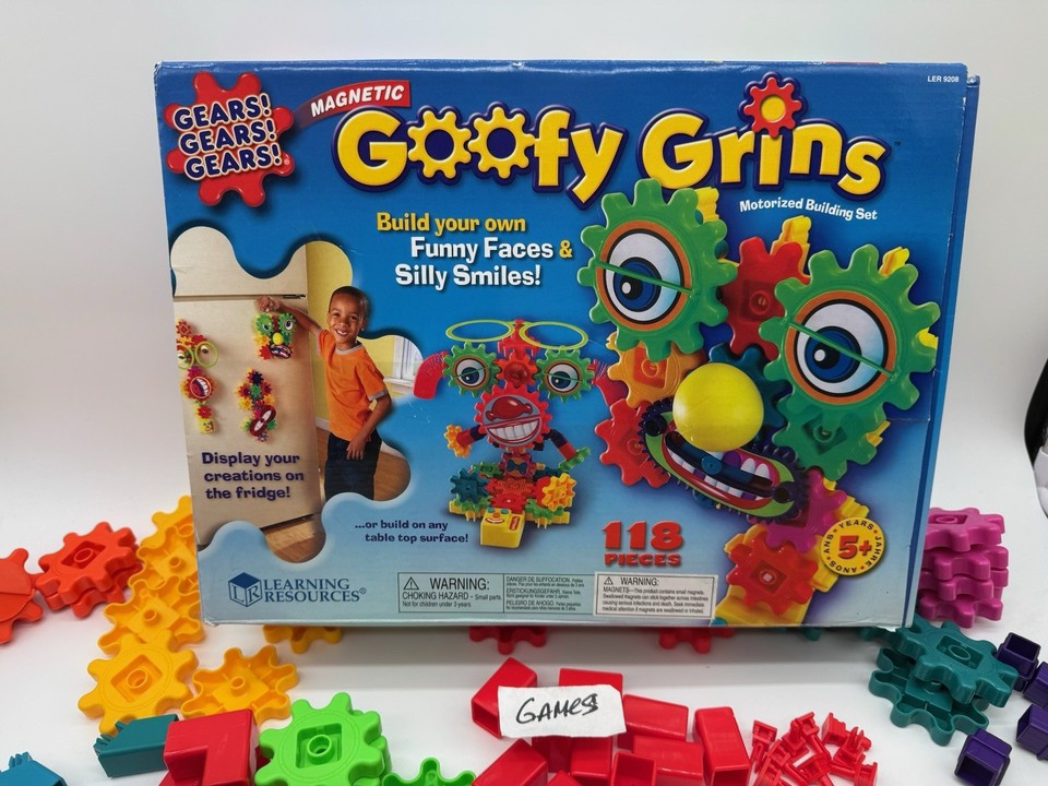 Goofy Grins ⚙️ Magnetic 112 Pcs Piece Set w/ Motorized Toy Included ...