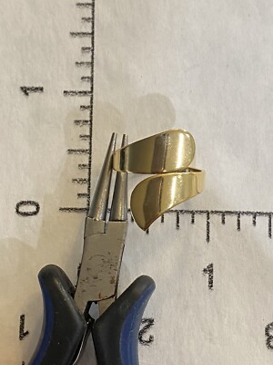 6pcs Gold Plated Adjustable over lapping ring | eBay