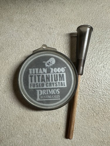 Vintage Primos Titan 2000 Titanium Fused Crystal Turkey Pot Call With ...