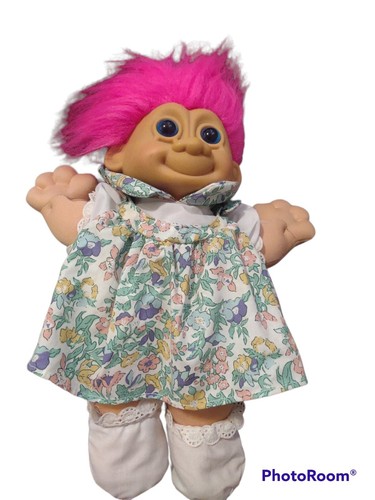 Vintage 90s Troll Doll 13 Inches Nostalgia Kidcore Floral Dress | eBay