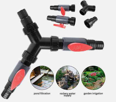 Pond Pump Y Water Distributor Valve Connector Pond Hose Adjustable ...