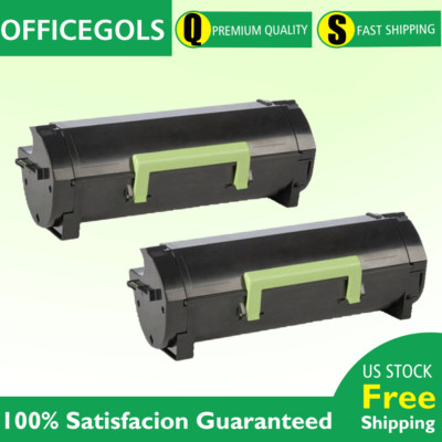 2x 60F1000 601 Toner for Lexmark MX310dn MX410de MX511dte MX610de ...
