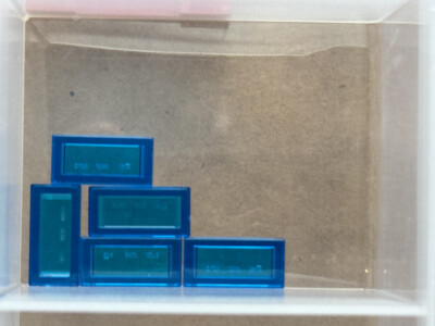 LEGO Parts - Trans-Dark Blue Tile 1 x 2 with Groove - No 3069b - QTY 5 ...