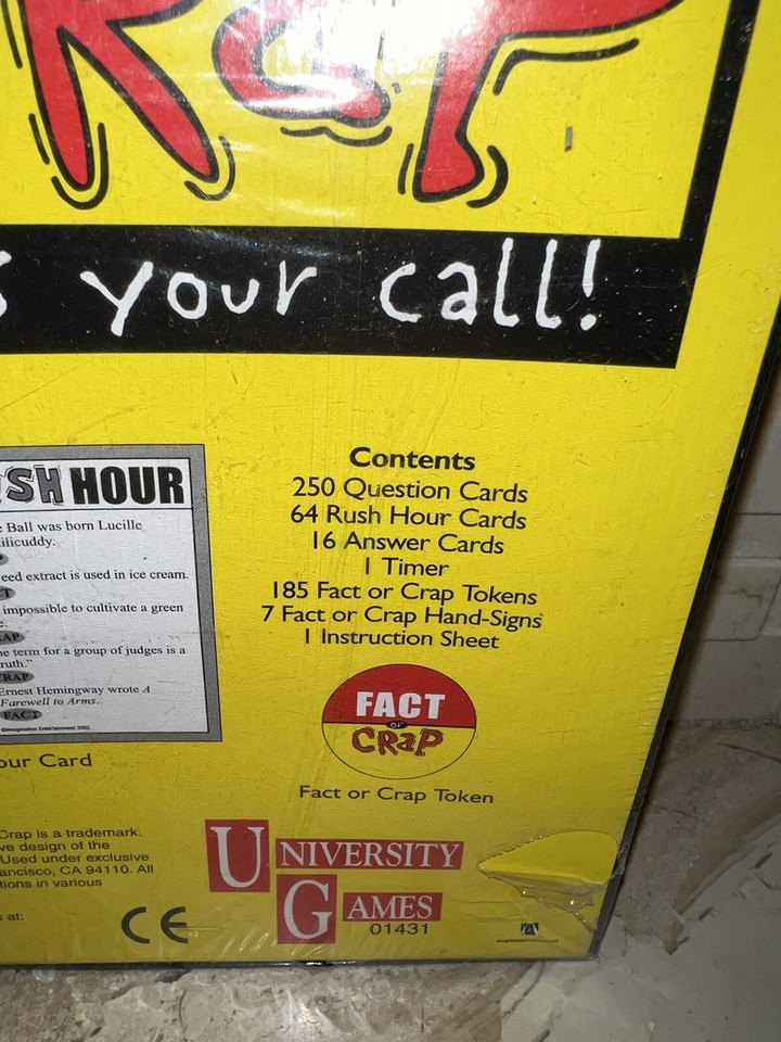 Fact or Crap Trivia Party Board Game - 2002 CREASED BOX | eBay