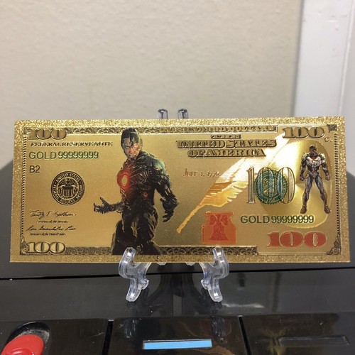 24k Gold Foil Plated Cyborg DC Comics Banknote | eBay
