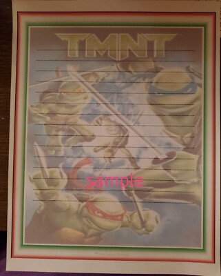 Teenage Mutant Ninja Turtles TMNT lined stationary writing paper (25 ...