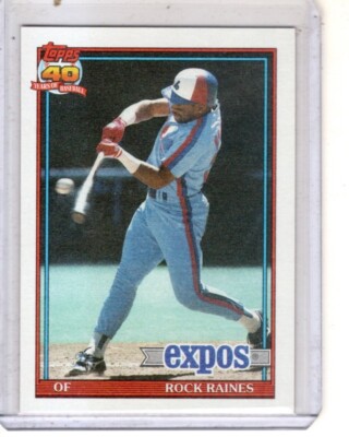 1991 Topps #360 Rock Raines Montreal Expos Baseball Card | eBay