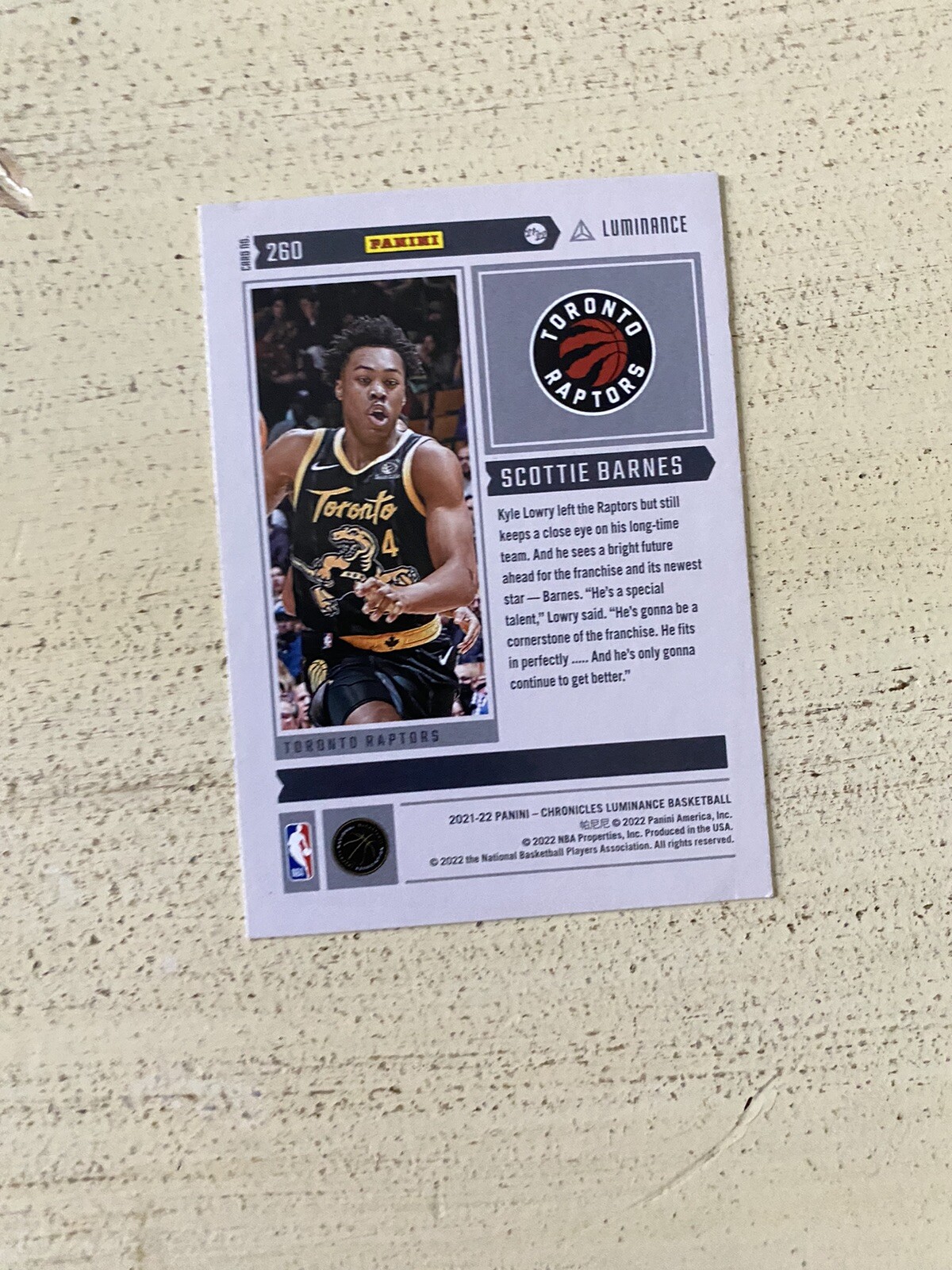 2021-22 Panini Chronicles Scottie Barnes Luminance Rookie Card #260 | eBay