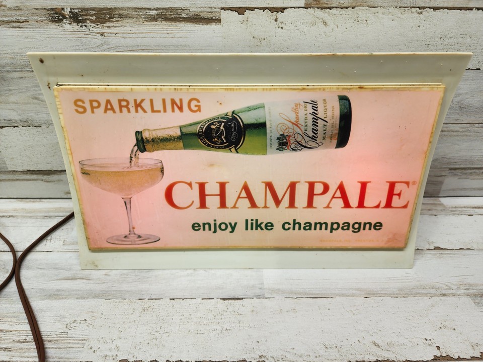 Sparkling Champale Lighted Beer Sign Store Display EX 1960s | eBay