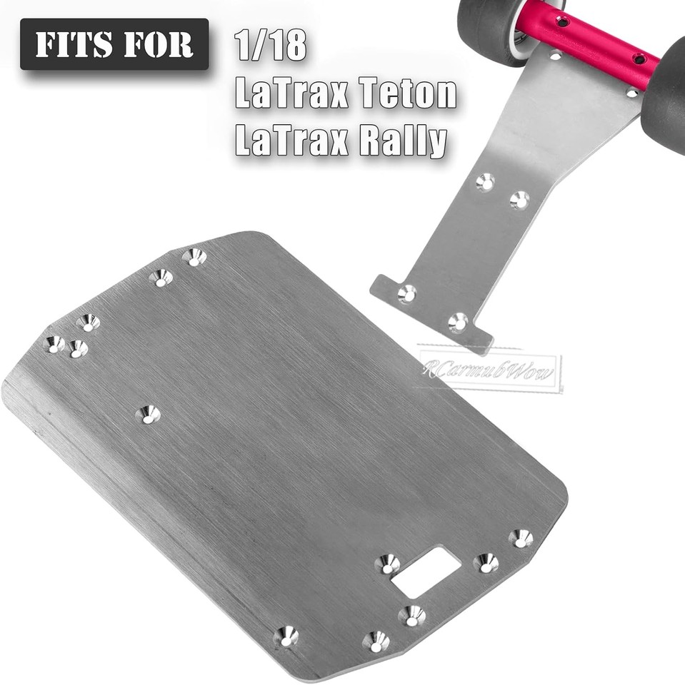 RC Chassis Armor Skid Plate Protecter Guard & Wheelie Bar Set Pink(1set ...