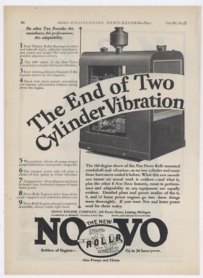 1928 Novo Engine Co. Ad: Novo ROLLR Engines - Features Listed - Lansing ...