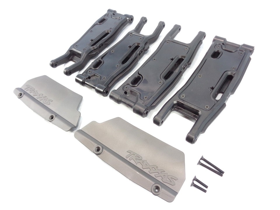 Traxxas Sledge Complete A-Arm Set Suspension Arms Front Rear Mud Guards ...