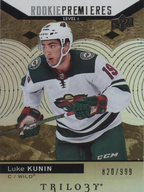 2017-18 Upper Deck Trilogy - Rookie Premieres Level 1 Luke Kunin #66 / ...