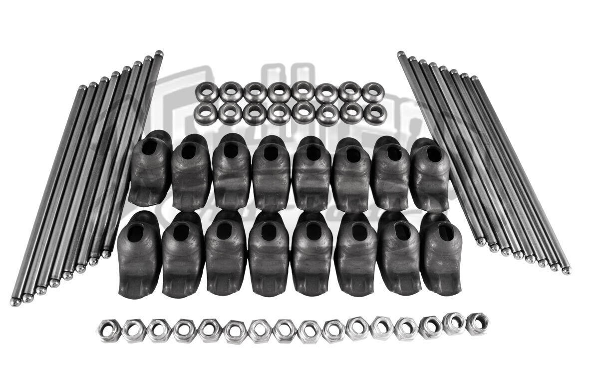 TOP END KIT SBC w/self aligning Rocker Arms TEK1736 Includes Push Rods ...