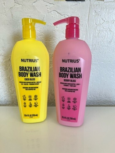 Nutrius Brazilian Body Wash Coco & Berry Bliss Family-Size, 25.4 fl oz ...