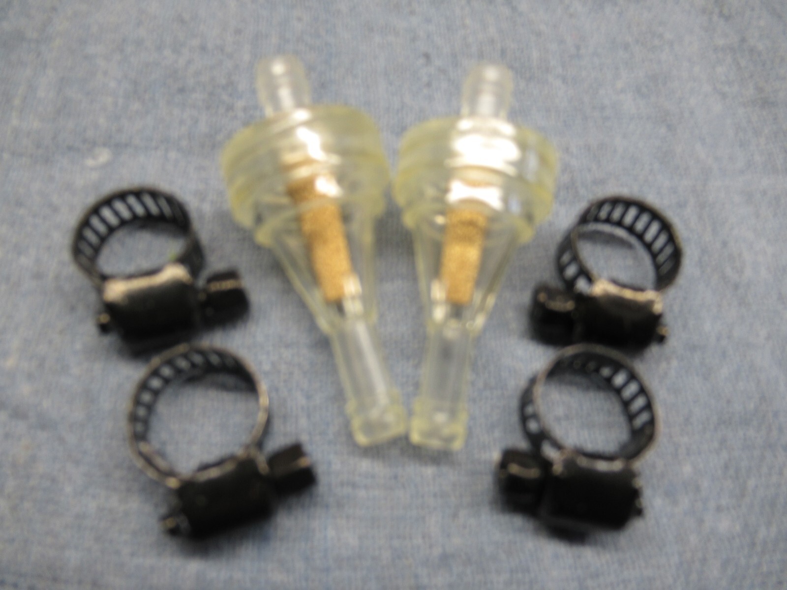2 GAS Fuel MINI In Line FILTER Clamps BMW Airhead r75/5 r75/6 r90s ...