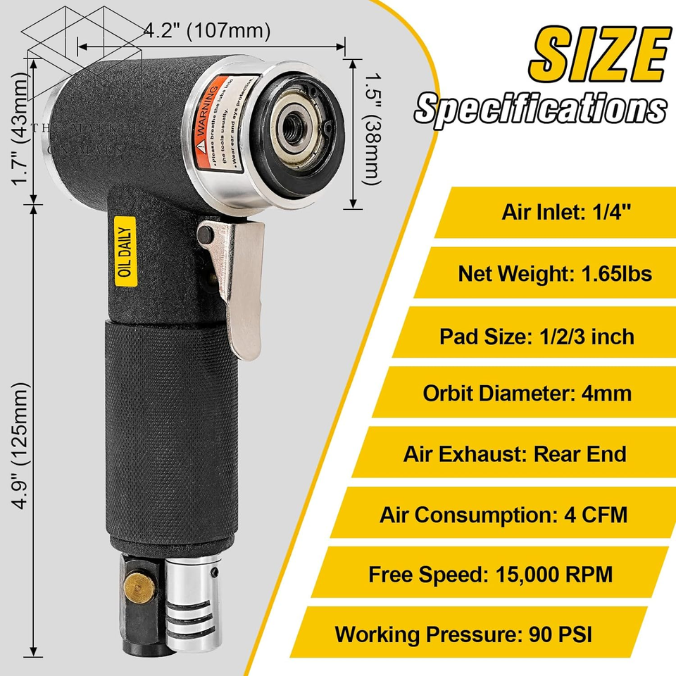 Mini Air Sander 1/2/3 Inch Small Orbital Sander for Auto Body Work | eBay