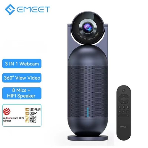 Video Conference Camera EMEET Meeting Capsule 1080P HD 360 Webcam W/8 ...