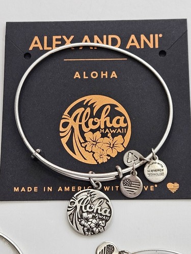 Alex and Ani Aloha Maui Hawaii Exclusive Silver Bangle Bracelet Set/Lot ...