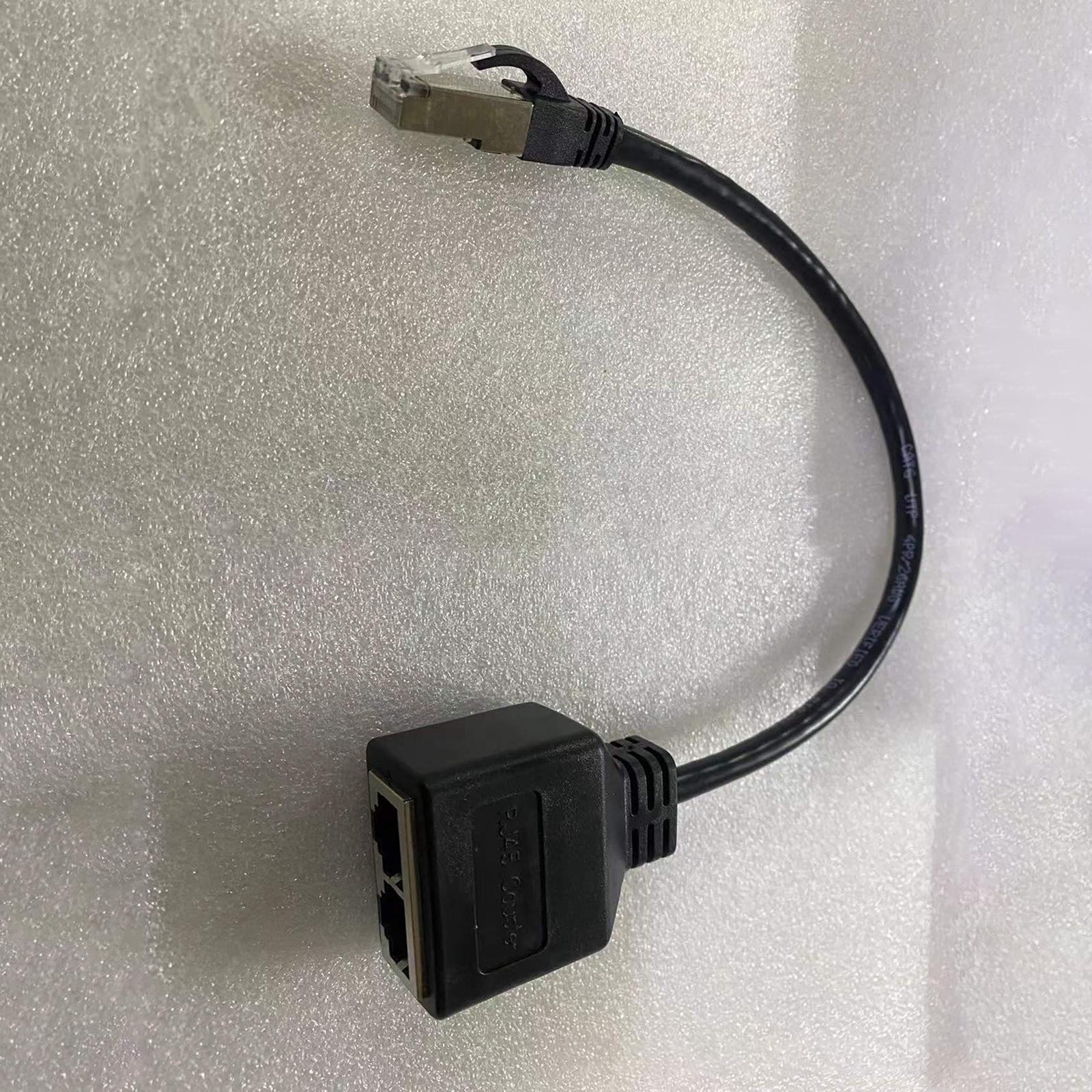 RJ45 Ethernet Splitter Cable LAN Internet Cable Adapter for High Speed ...