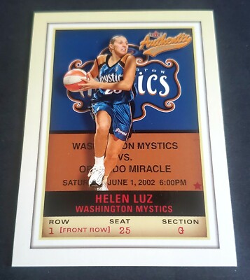 2002 FLEER AUTHENTIX WNBA #83 HELEN LUZ RARE FRONT ROW PARALLEL 071/100 ...