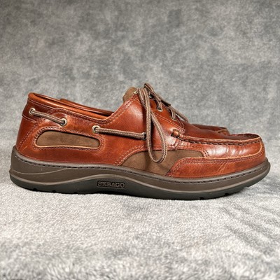 Sebago Boat Shoes Brown Leather Suede Men’s Size 11WW Marine Grip Sole ...