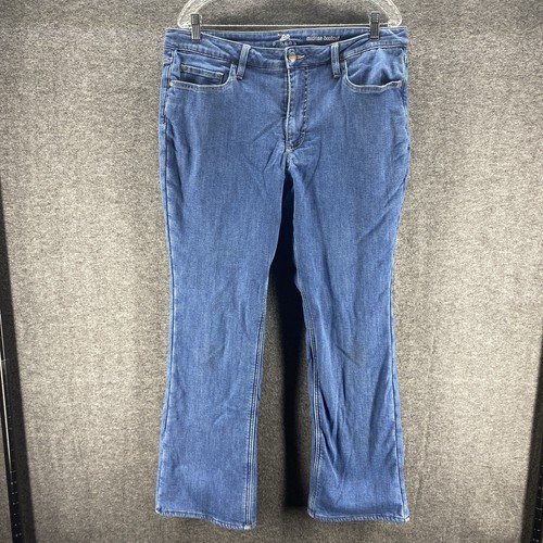 Lee Rider Jeans Womens 36x30 Blue Mid Rise Bootcut Flannel Lined ...