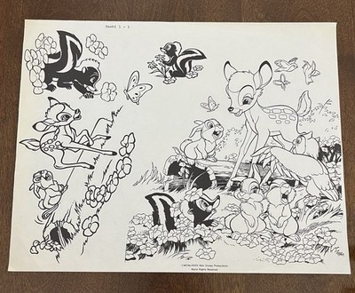 Disney's BAMBI 1984 Production Studio BAMBI Model Sheet Guide Page | eBay