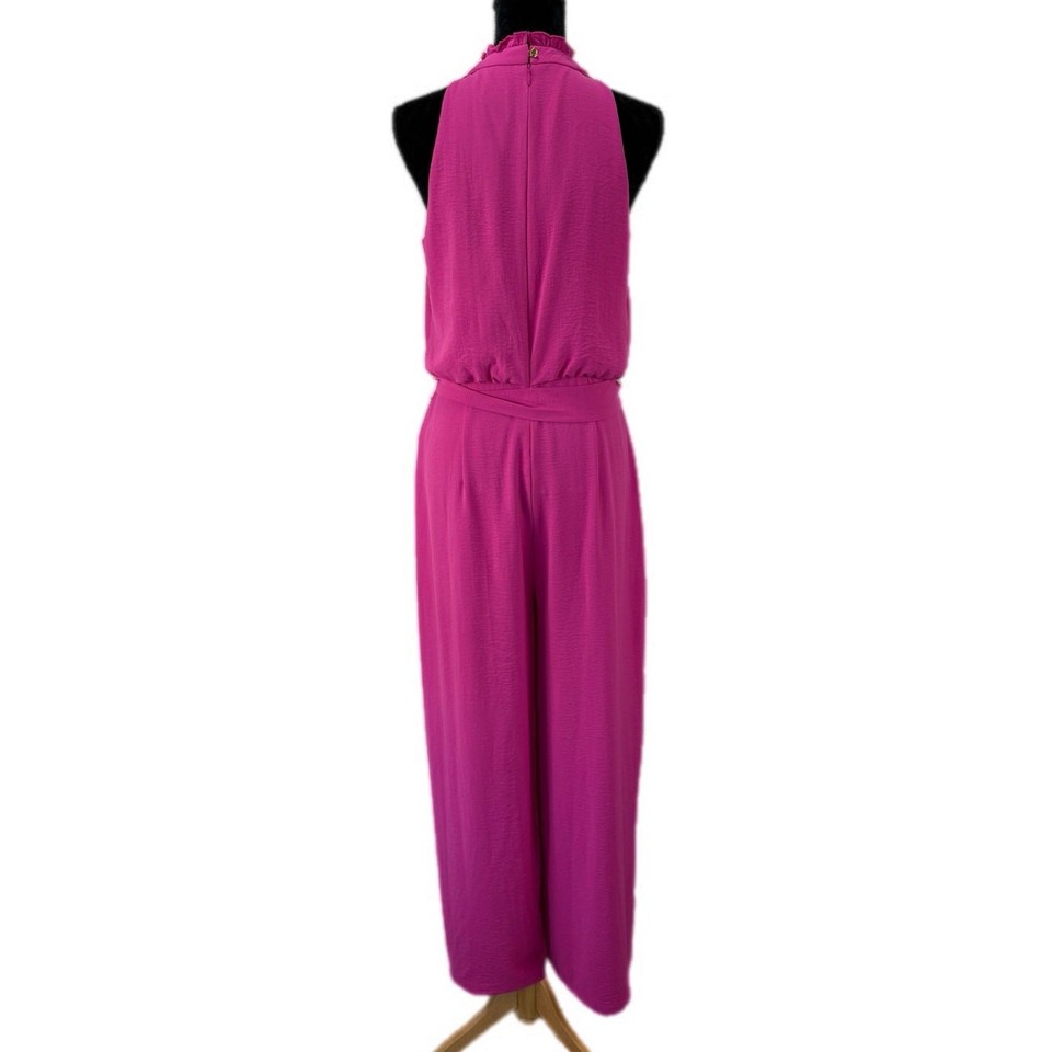 Vince Camuto Bright Pink Halter Wide Leg Jumpsuit - Women's Size 10 | eBay