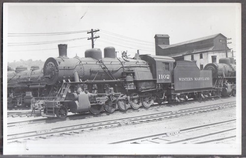 Western Maryland RR 2-10-0 #1102 steam locomotive RPPC postcard | eBay