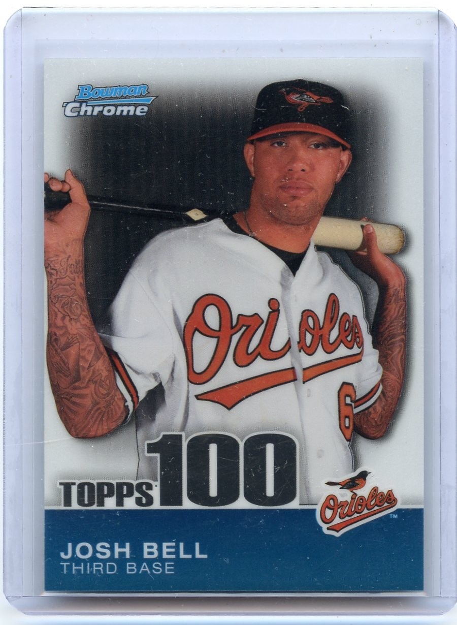 2010 BOWMAN CHROME #TPC55 JOSH BELL "TOPPS 100" ROOKIE RC #273/999 ...