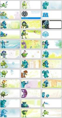 45 MONSTER INC Personalised Name Stickers,Labels,Tags, | eBay