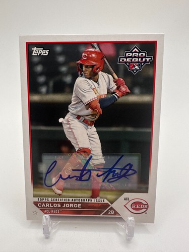 Carlos Jorge 2023 Topps Pro Debut Signed Auto #PD-74 Reds | eBay