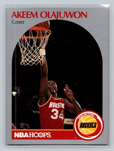 1990 Hoops Akeem Olajuwon #127 Basketball Houston Rockets | eBay