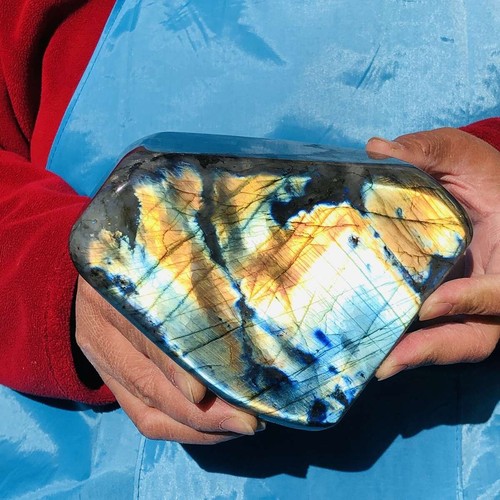 3.56LB Natural Labrador Moonstone Quartz Crystal Free Form Mineral ...