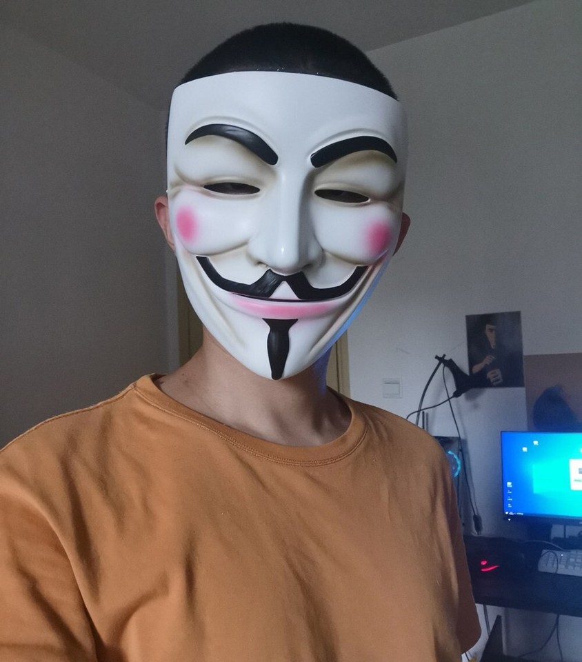 V For Vendetta Cosplay Guy Fawkes Anonymous Resin Mask Halloween Party ...