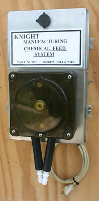 KNIGHT MANUFACTURING "CHEMICAL FEED SYSTEM" WITH A KP-9270XP, 230/OZ ...