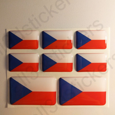 Sticker Czech Republic Resin Domed Stickers Czech Republic Flag 3D ...
