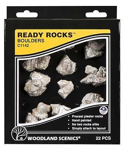 Woodland Ready Rocks - Boulder Rocks - Model Railroad Miscellaneous ...