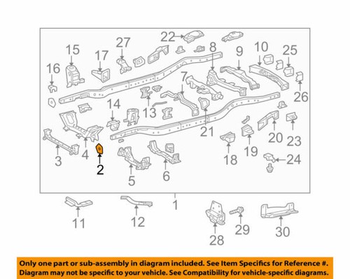 51136-60060 Toyota Plate, frame side rail, lh 5113660060, New Genuine ...